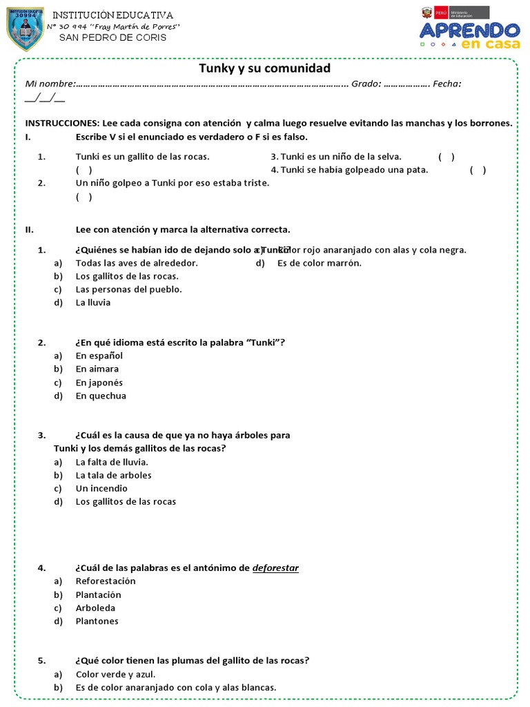 Tunky y Su Comunidad | Descargar gratis PDF | Aves | Naturaleza