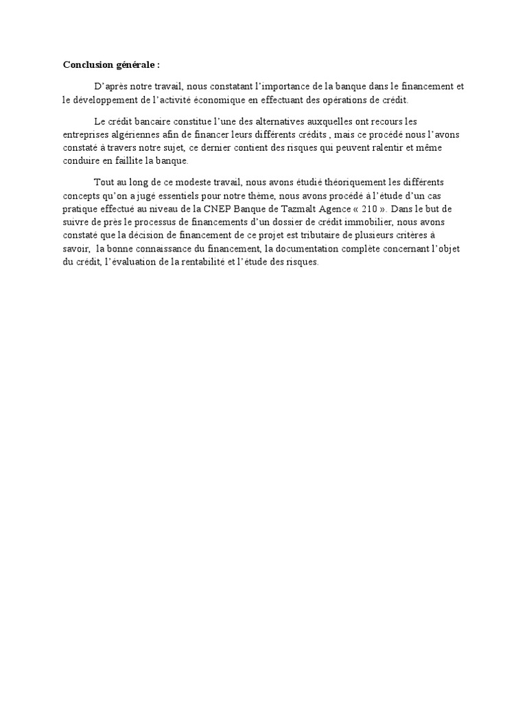 Conclusion Générale | PDF