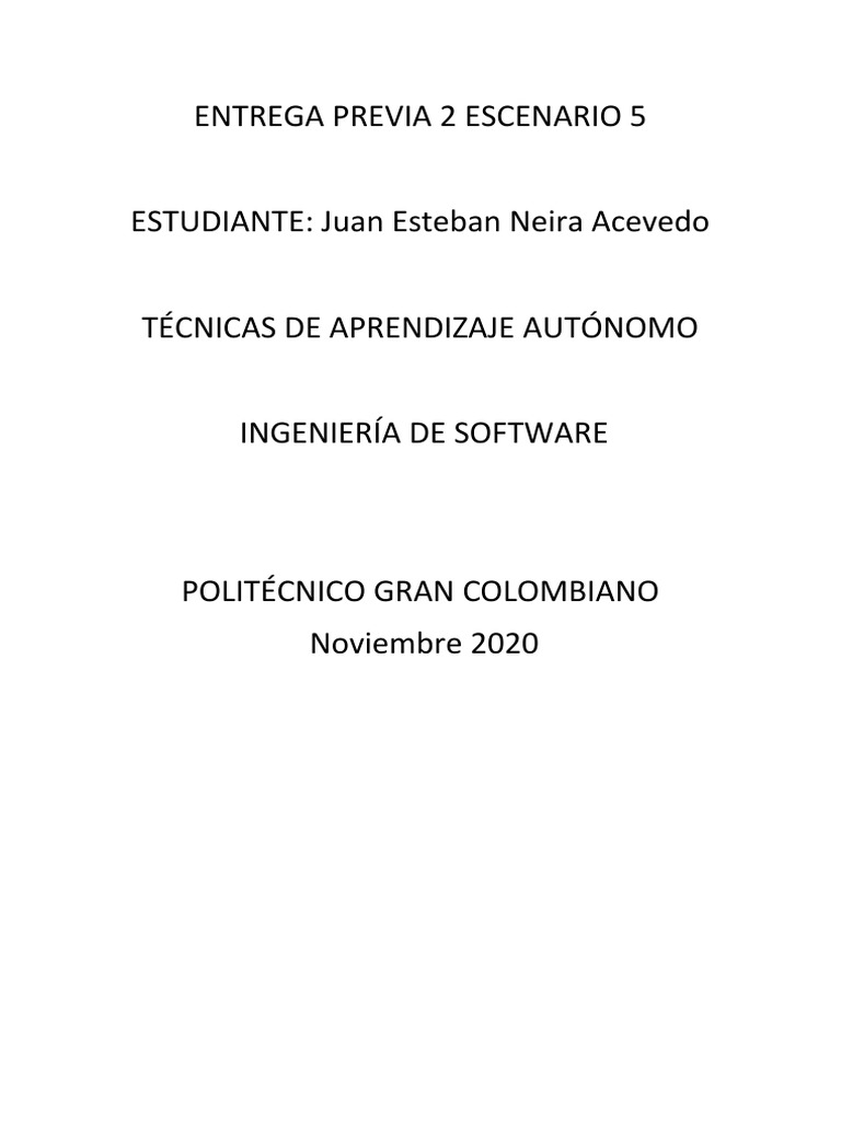 Entrega Previa 2 - Escenario 5 | PDF