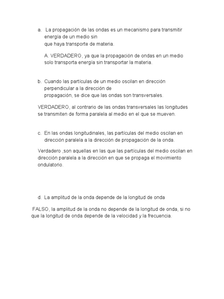 La Propagación de Las Ondas Es Un Mecanismo para Transmitir Energía de ...