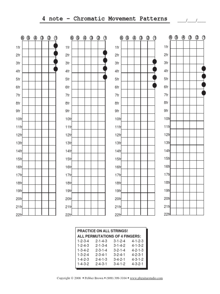 Chromatic Movement Patterns | PDF | Musical Instruments | String ...