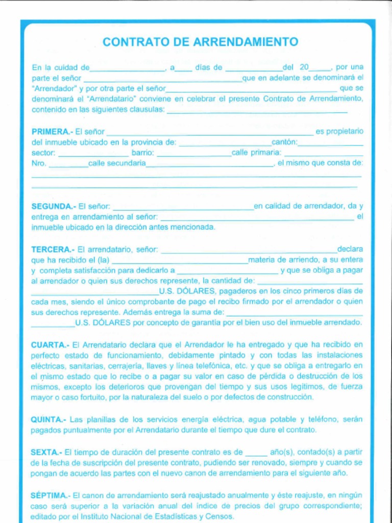 Contrato de Arriendo | PDF