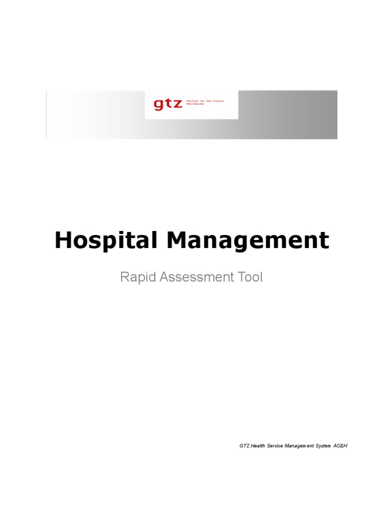 Hospital Management: Rapid Assessment Tool | PDF | Patient ...