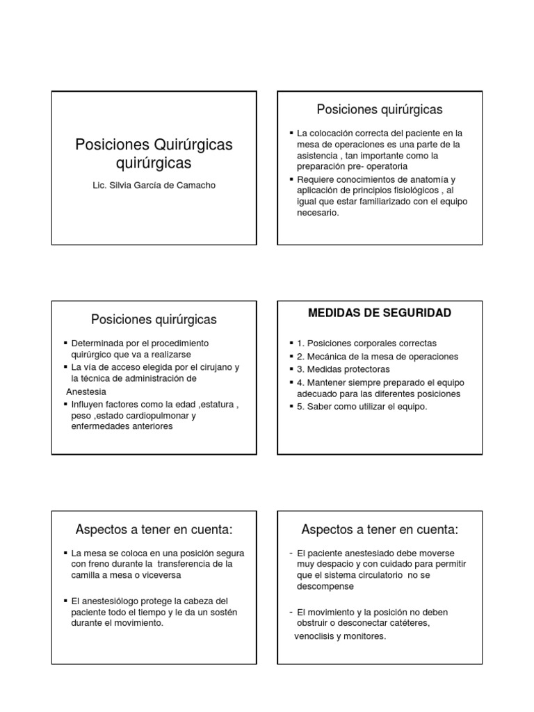 Posiciones Quirurgicas | PDF | Abdomen | Rodilla
