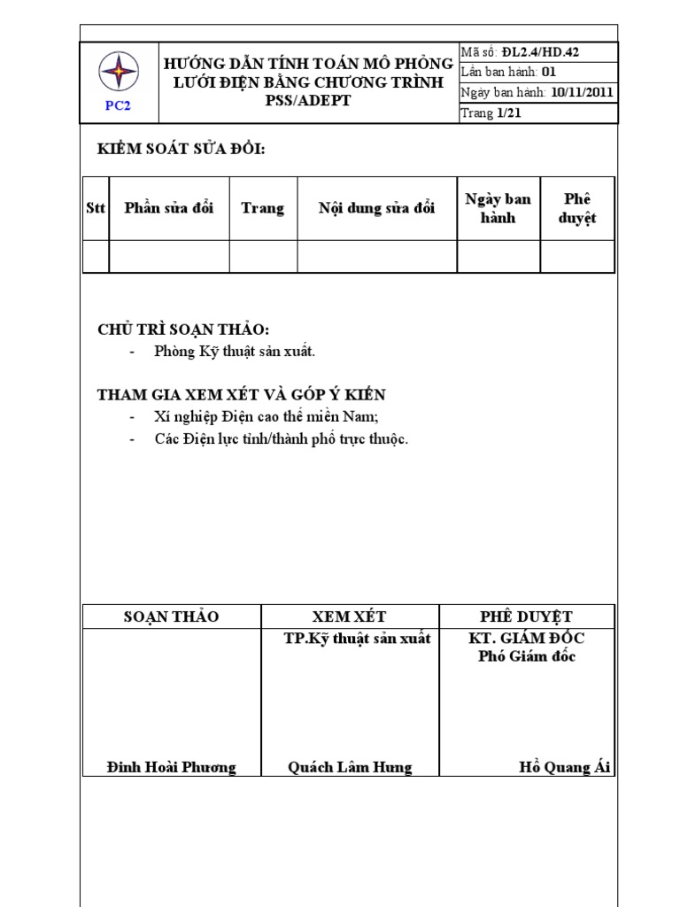 HuongDan Tinh TTDN SuDung PSS-ADEPT (Final) | PDF