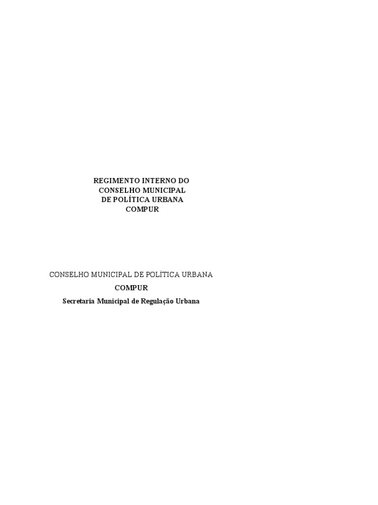 COMPUR - Regimento Interno | PDF | Conselho de Segurança das Nações ...