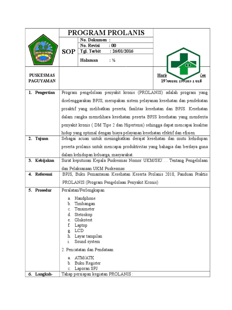 Sop Prolanis 12 PDF Free | PDF