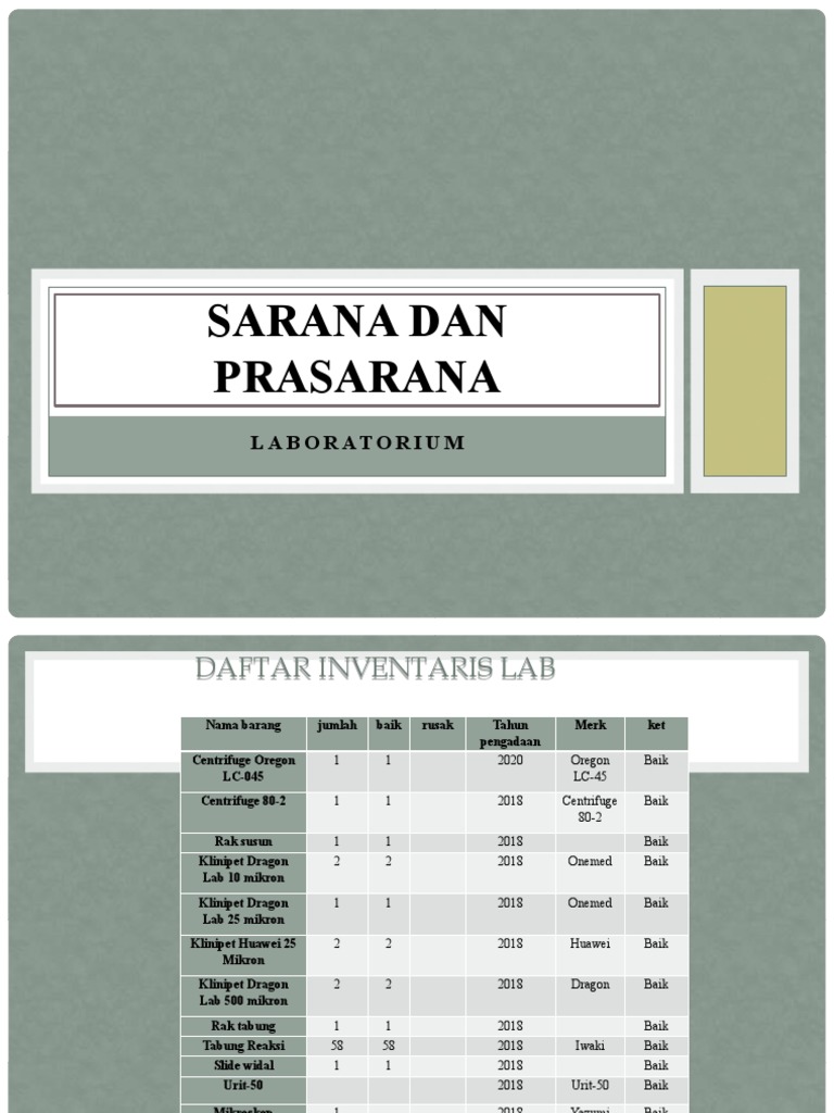 Sarana Laboratorium | PDF