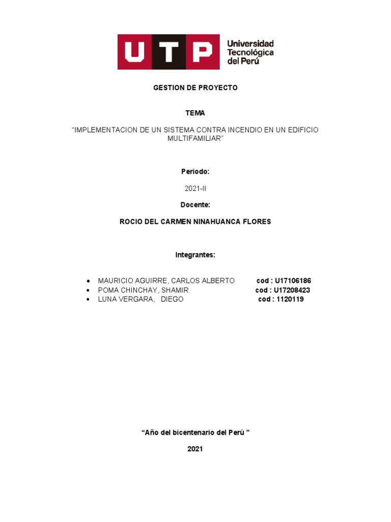 Gestion de Proyectos - Avance 2 | PDF | Business | Science