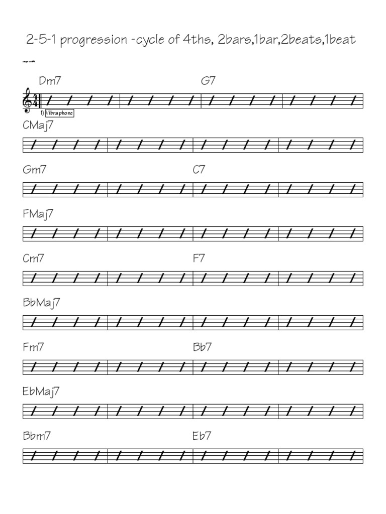 2-5-1 Chord Progression Guide | PDF