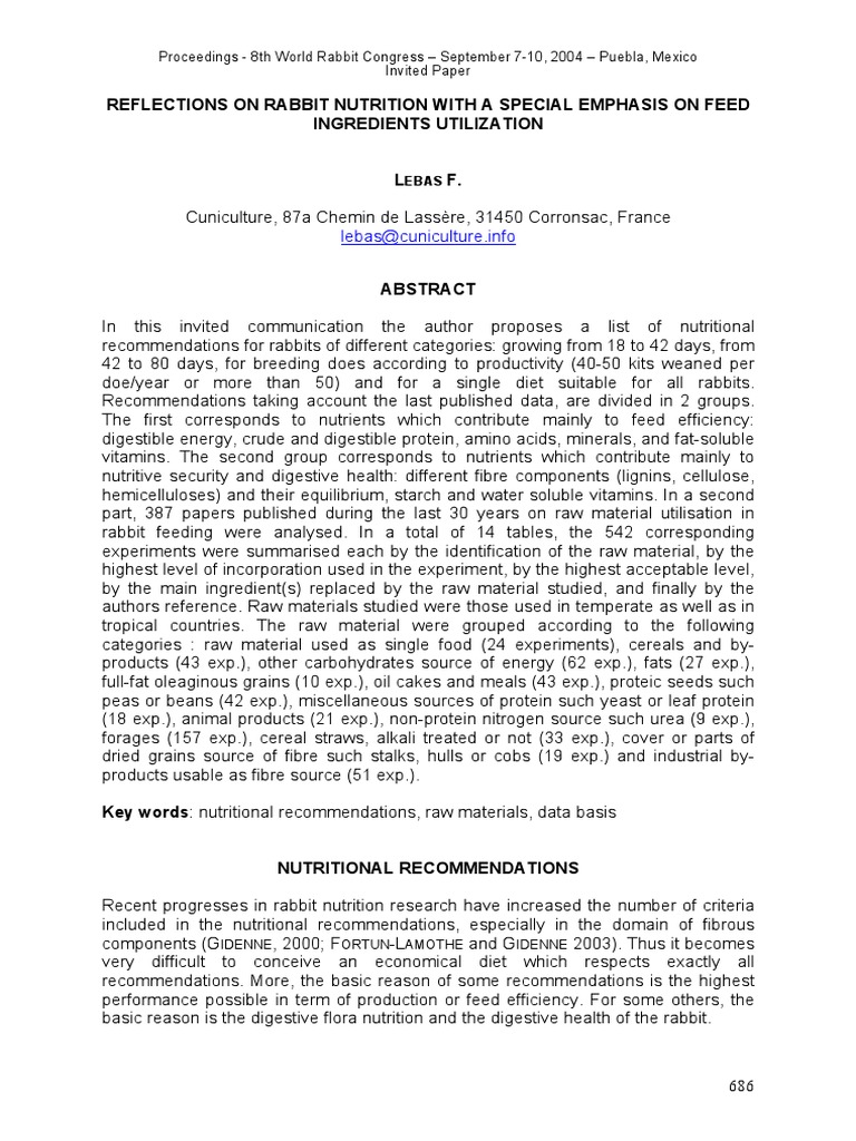 2004 Lebas WRC Revue Sources Matiere Premieres Puebla | PDF | Cereals | Nutrients