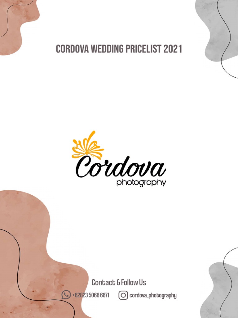 Cordova Wedding Pricelist 2021: Contact & Follow Us | PDF | Computing And Information Technology