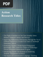 Sample Deped Action Research Topics and Titles | PDF | Reading ...