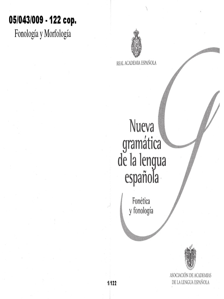 RAE - Nueva Gramática de La Lengua Española (Fonética y Fonología Cap 1 ...