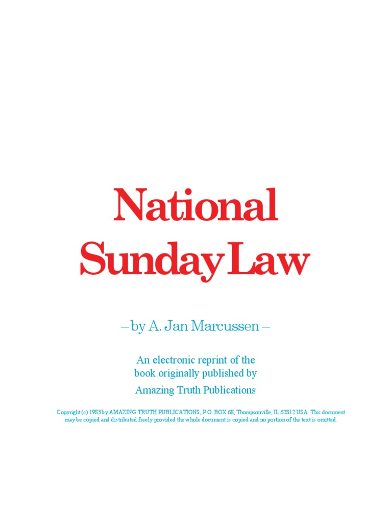 National - Sunday - Law - by A. Jan Marcussen - Facebook Free E-Book ...