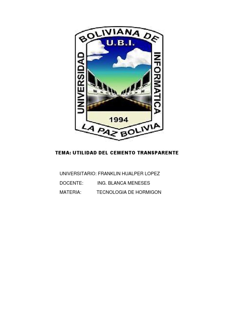 Ventajas del Cemento Transparente | PDF | Hormigón | Materiales de ...