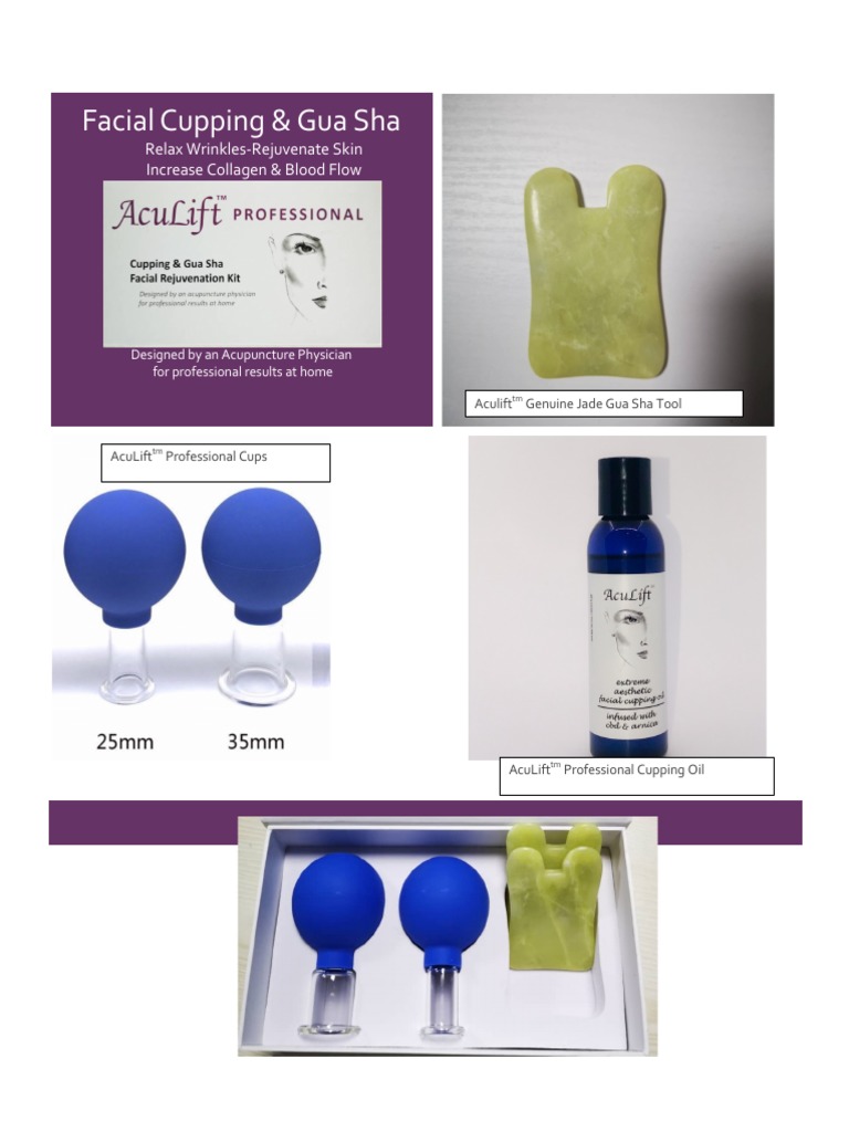 Facial Cupping Gua Sha Instructions | PDF | Forehead | Circulatory System