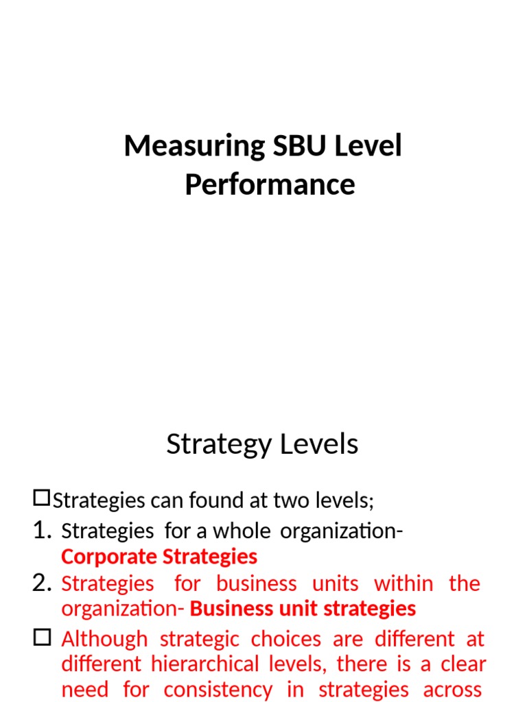 Measuring SBU Level Performance | PDF | Pricing | Profit (Economics)