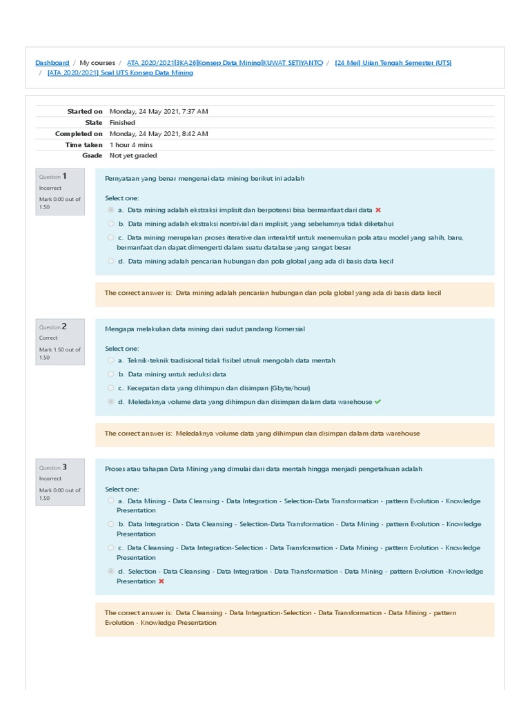 Soal UTS Konsep Data Mining 2021 | PDF