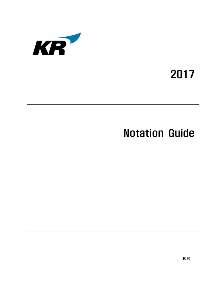 KR Notation Guide 2017 (E) - 1 | PDF | Ships | Oil Tanker
