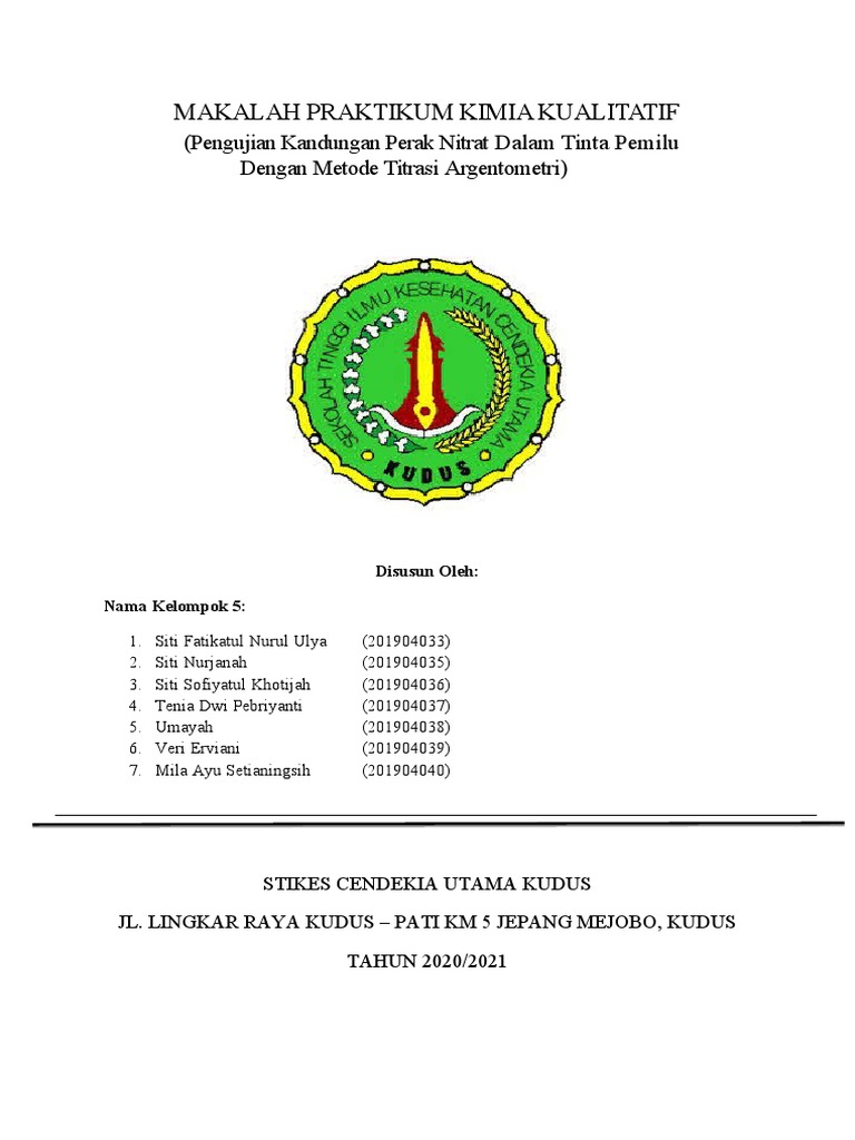 Makalah Kimia Kualitatif - Kel 5 | PDF
