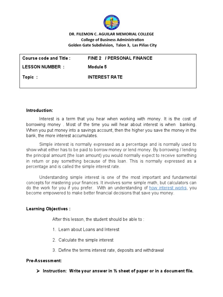 How Interest Works | PDF | Interest | Loans