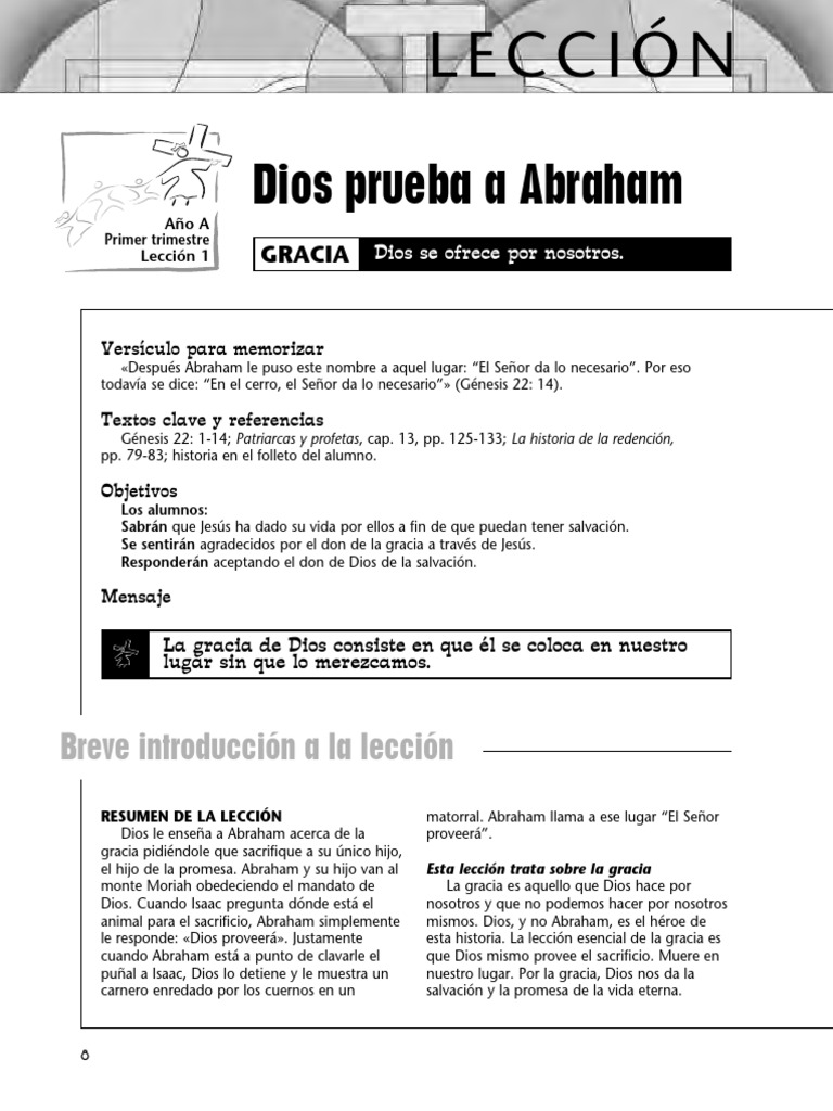 Dios Prueba A Abraham: Lección | PDF | Abrahán | Isaac