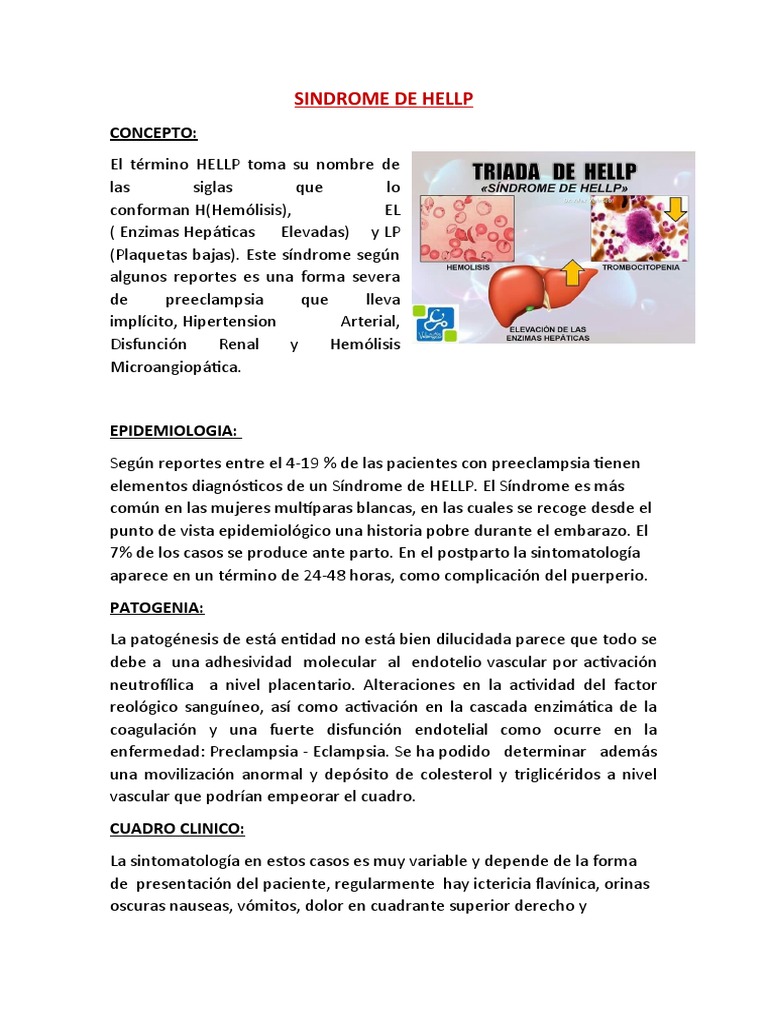 Sindrome de Hellp | PDF | Especialidades Medicas | Medicina CLINICA