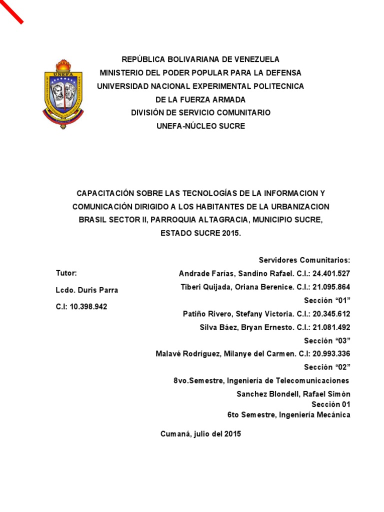 Anteproyecto Tic | PDF | Tecnología de información y comunicaciones | Internet