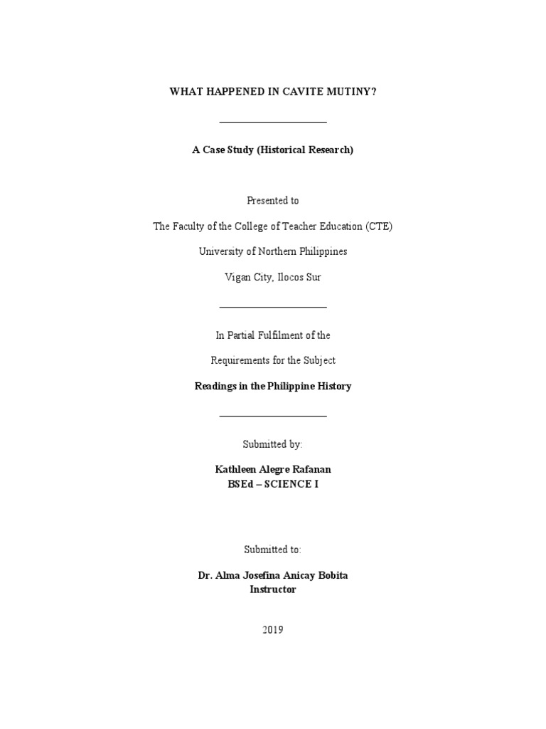 Case Study - Cavite Mutiny | PDF | Philippines
