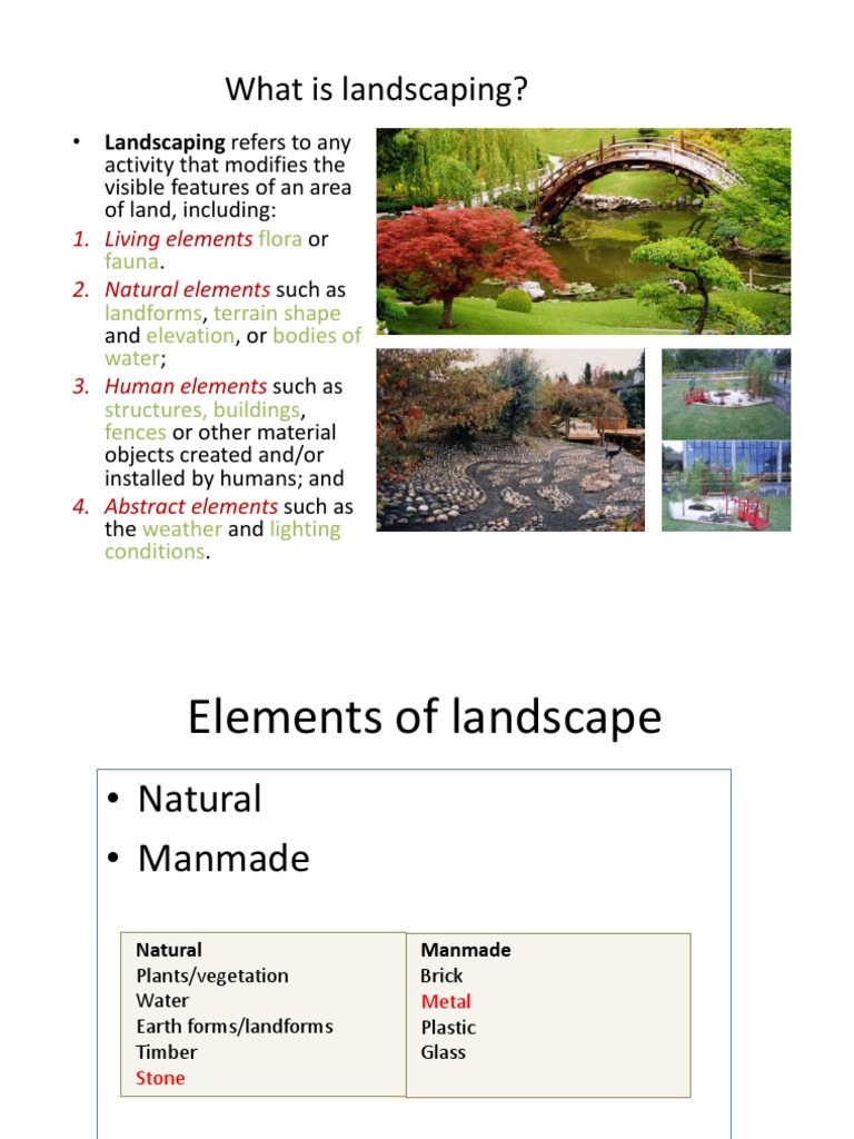 What Is Landscaping?: Flora Fauna Landforms Terrain Shape Elevation ...