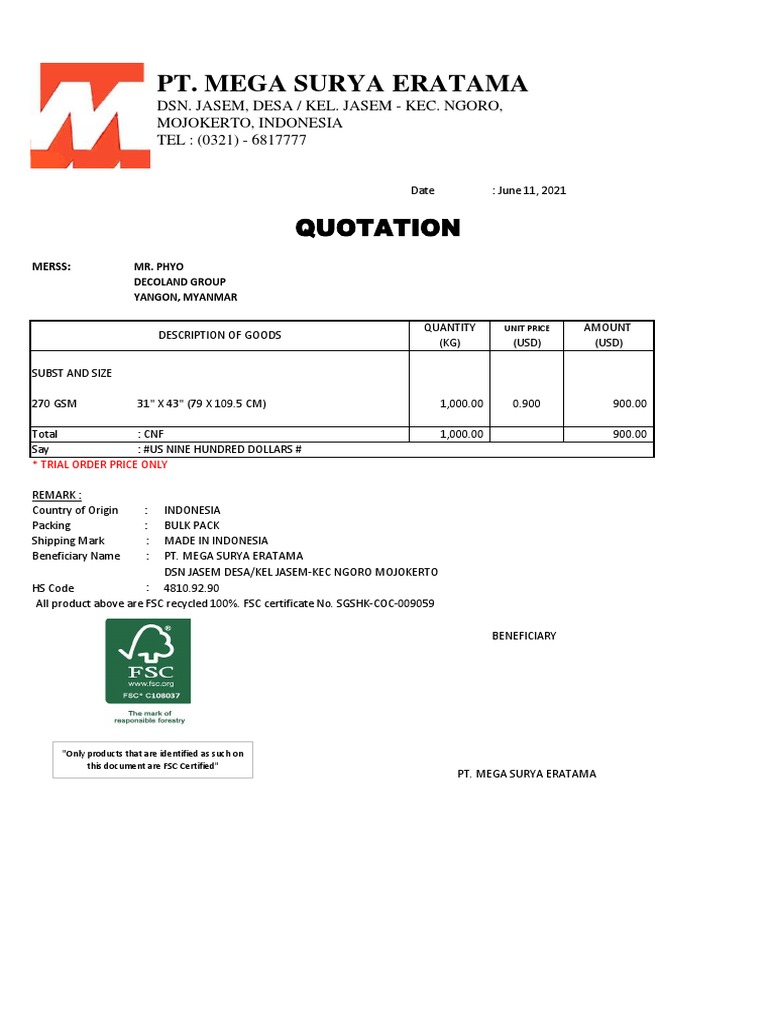 Draft Inv Sample | PDF