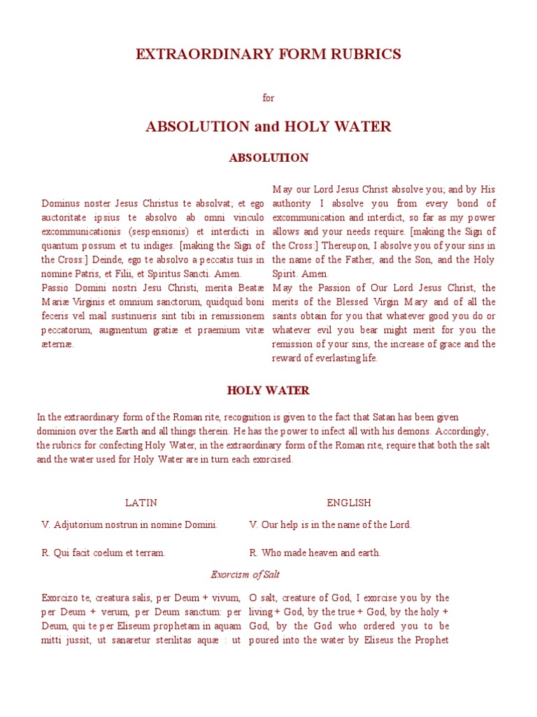 Absolution and Holy Water | PDF | Biblical Magi | Monotheism
