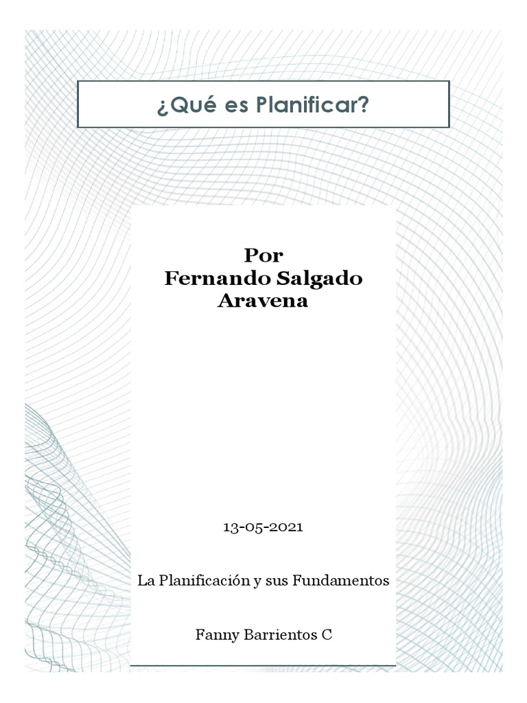 Qué es planificar en educación | PDF | Plan de estudios | Maestros
