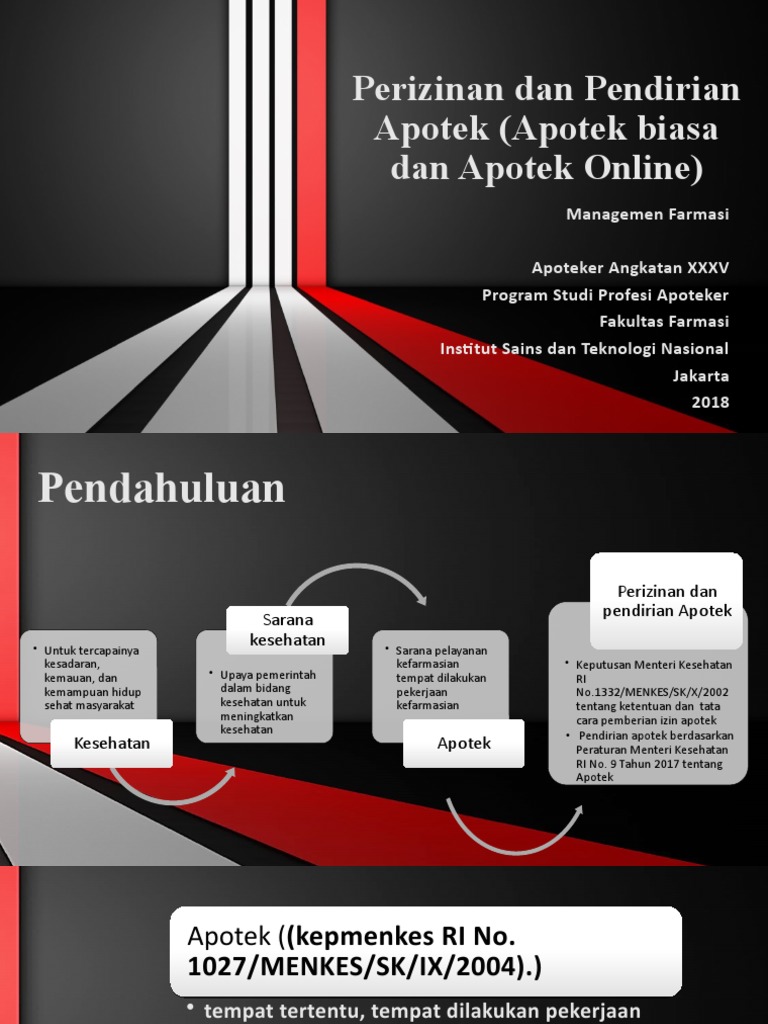 Perizinan Dan Pendirian Apotek | PDF