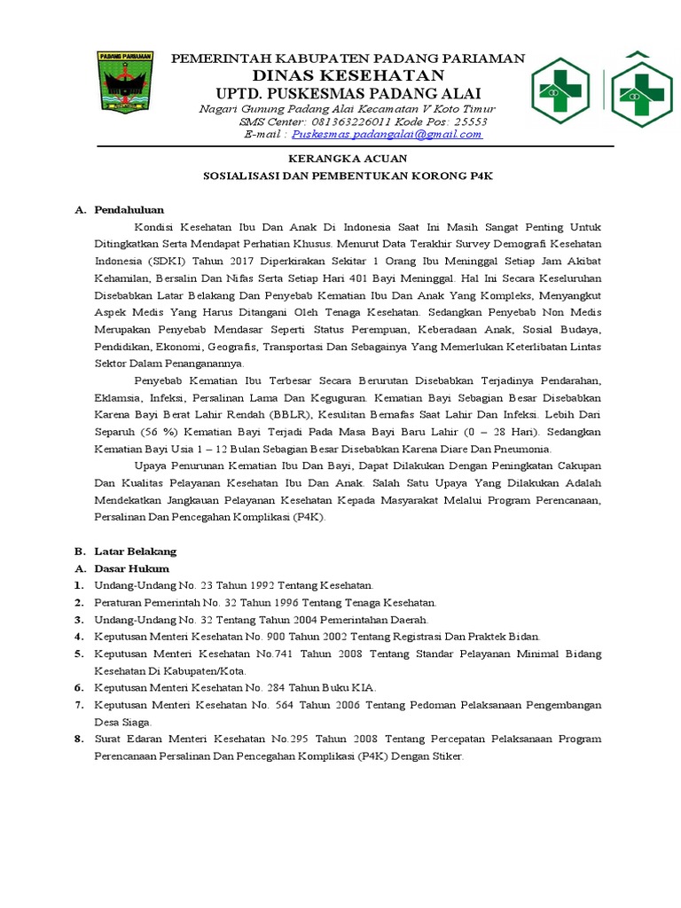 Kak Sosialisasi P4K | PDF