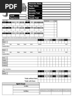 Godbound Character Sheets | PDF