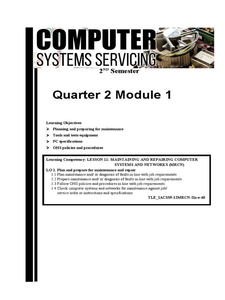 2nd Sem CSS Module 5 | PDF | Occupational Safety And Health | Personal ...