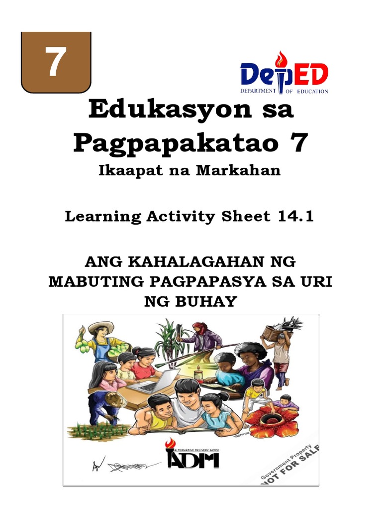 Esp7 - q4 - Week 1a - EsP7PB IVc 14.1 1 | PDF