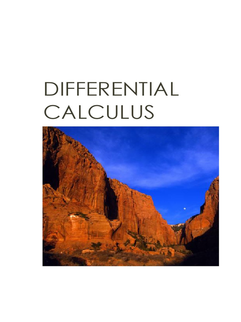 Differential Calculus Concepts Explained | PDF | Maxima And Minima ...