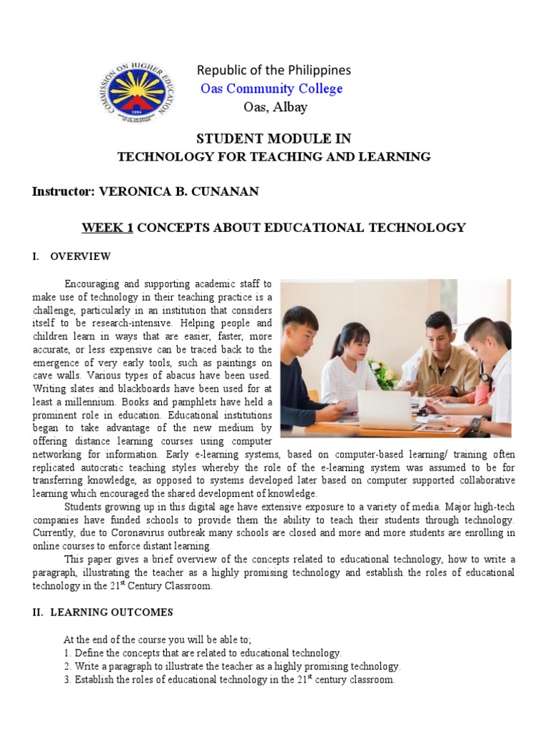 Oas Community College: Student Module in | PDF | Educational Technology ...