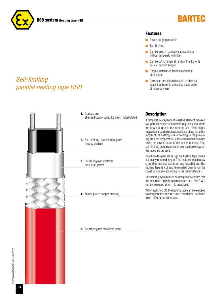 Heat Trace Bartec | PDF | Electrical Conductor | Electric Power