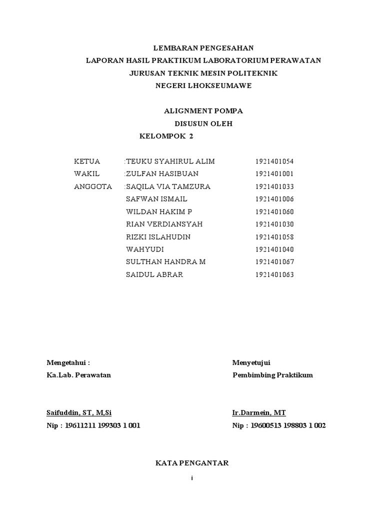 Laporan Alignment Fix | PDF