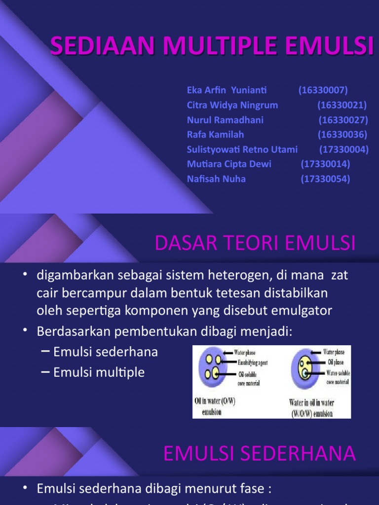 Multiple Emulsi 2-1 | PDF