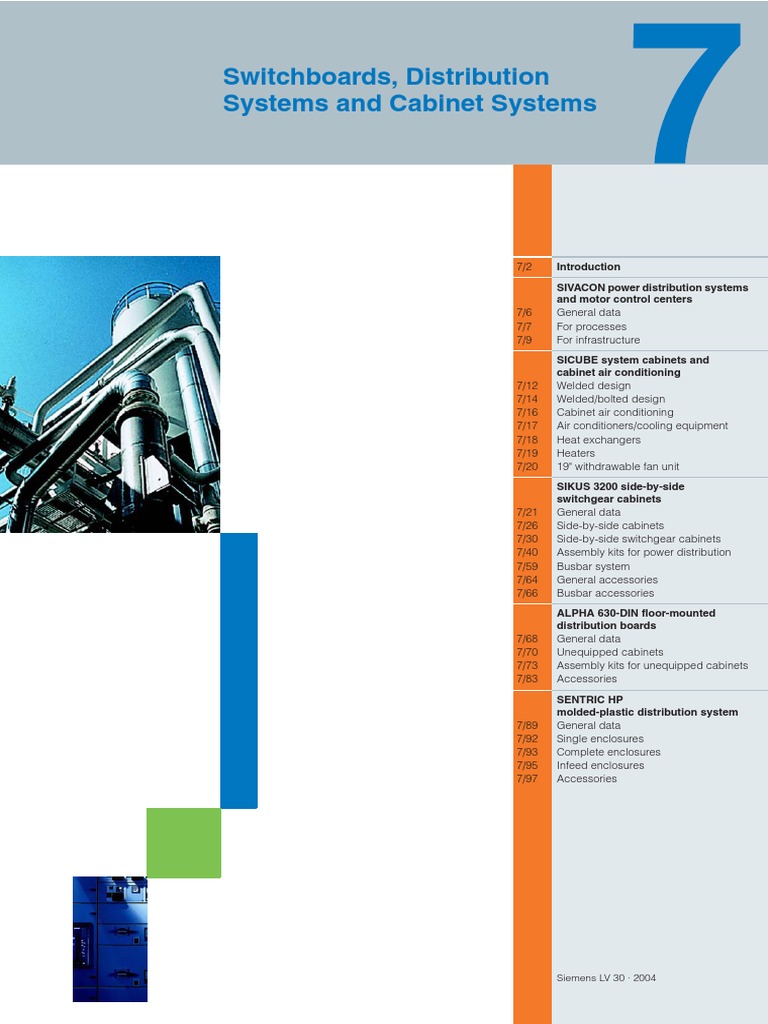 Switchboards Distribution Systems and Cabinet 72 Siemens LV 30 2004 ...