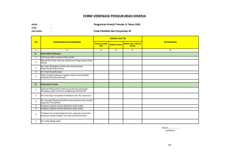 Form Verifikasi Pengukuran | PDF