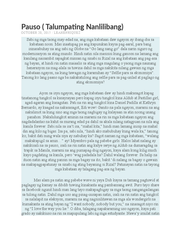 Pauso | PDF