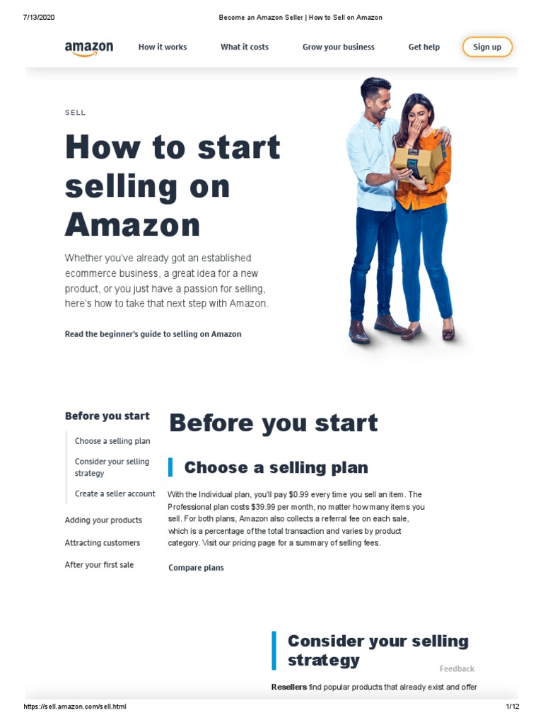 Become An Amazon Seller - How To Sell On Amazon | Download Free PDF ...