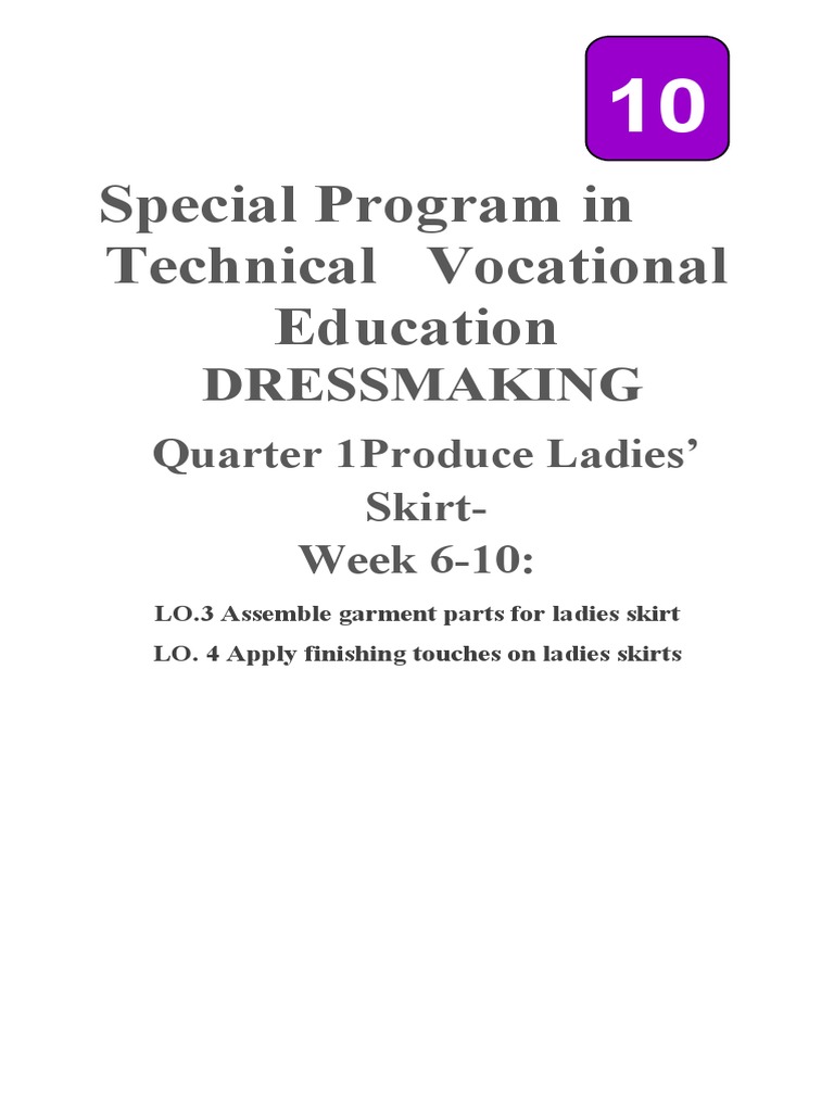 Dressmaking Skills for Students | PDF | Seam (Sewing) | Sewing Machine