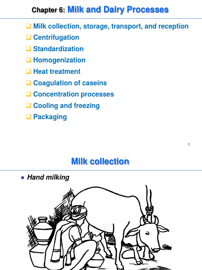 Chapter 6 - Dairy Processes-Part 1 | PDF | Cream | Milk